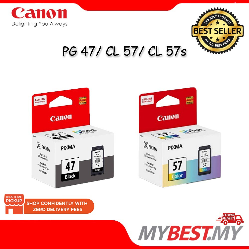 Canon PG-47 BLACK INK / CL-57 COLOR CARTRIDGE | Shopee Malaysia