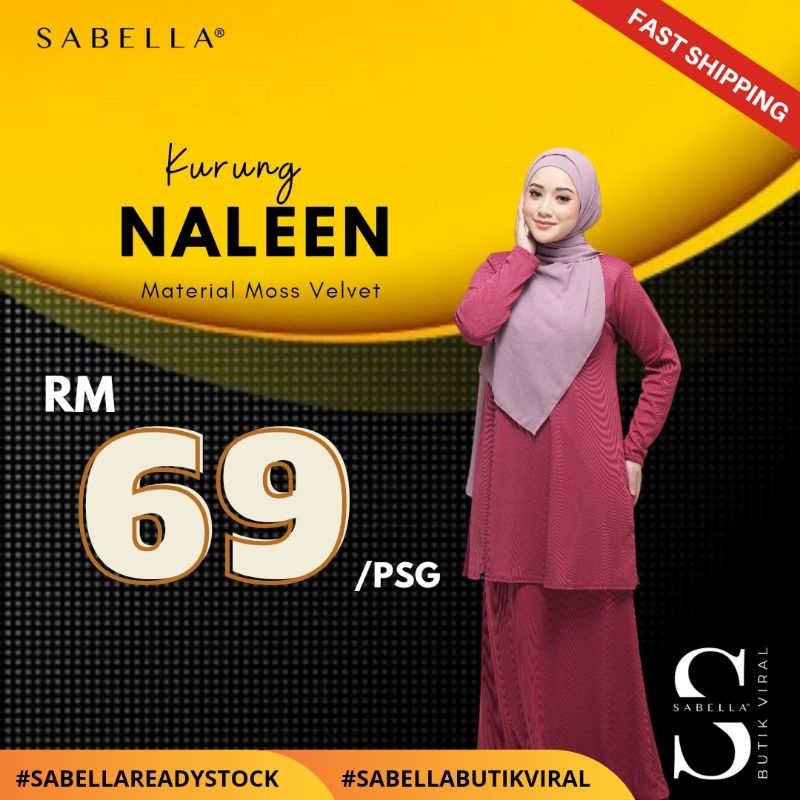 NALEEN KURUNG IRONLESS SABELLA | Shopee Malaysia