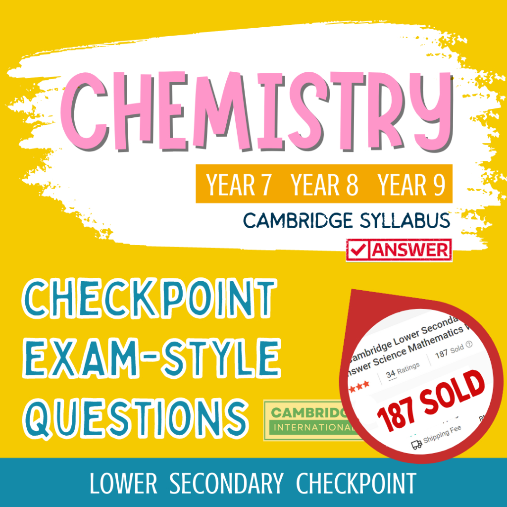 K3.5 Cambridge Lower Secondary Checkpoint Chemistry + Answer Year 7 ...