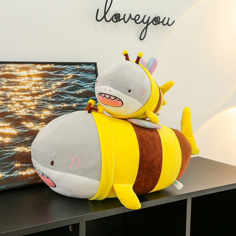 Bee Shark Cute Soft Stuffed Toys Anak Patung Kanak Kanak Birthday Gift ...