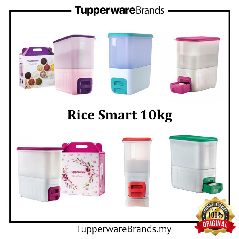 TUPPERWARE Rice Smart 10kg with Gift Box - Bekas Beras | Shopee Malaysia