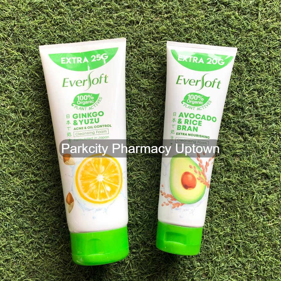 Eversoft Cleansing Foam 120g/ 195g (Avocado & Rice Bran/ Ginkgo & Yuzu ...