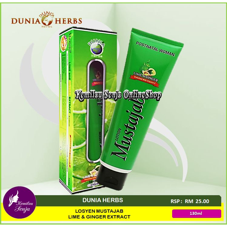 Dunia Herbs Losyen ( Lotion ) Mustajab Ginger / Lime & Ginger Extract ...