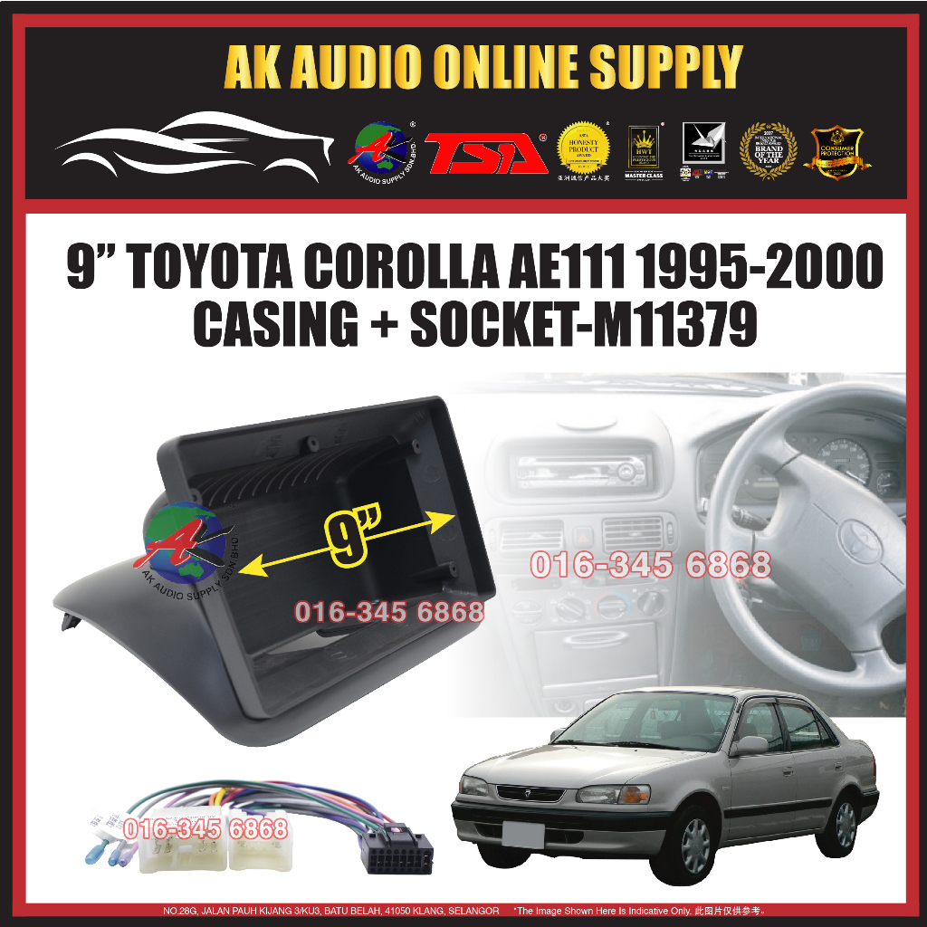 Toyota Corolla AE111 1995 - 2000 Android 9" inch Casing + Socket ...
