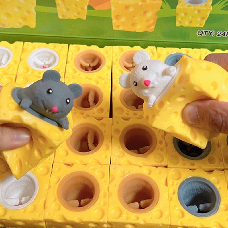 Ready Stock Cheese Mouse Squeeze Stress Relief Squishy Toy Fidget Soft ...