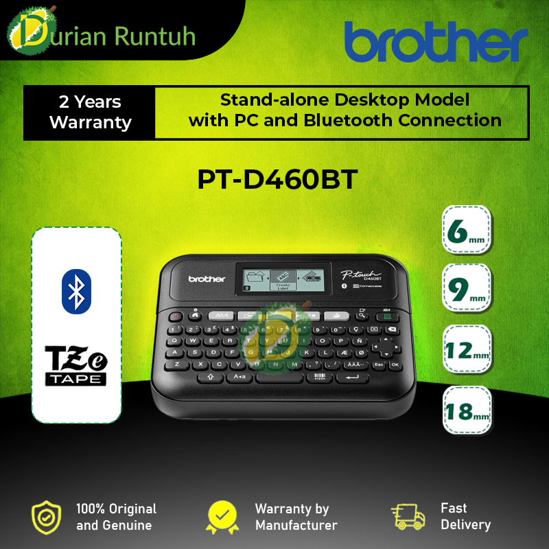 Brother PT-D460BT Handheld P-Touch Labelling Machine #PTD450, D450, 450 ...