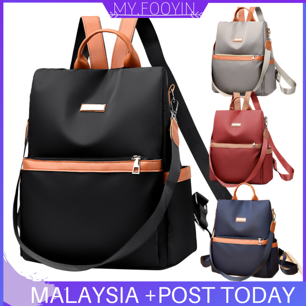 B28 READY STOCK MYFOOYIN Nylon Women's Backpack Travel Backpacks ...