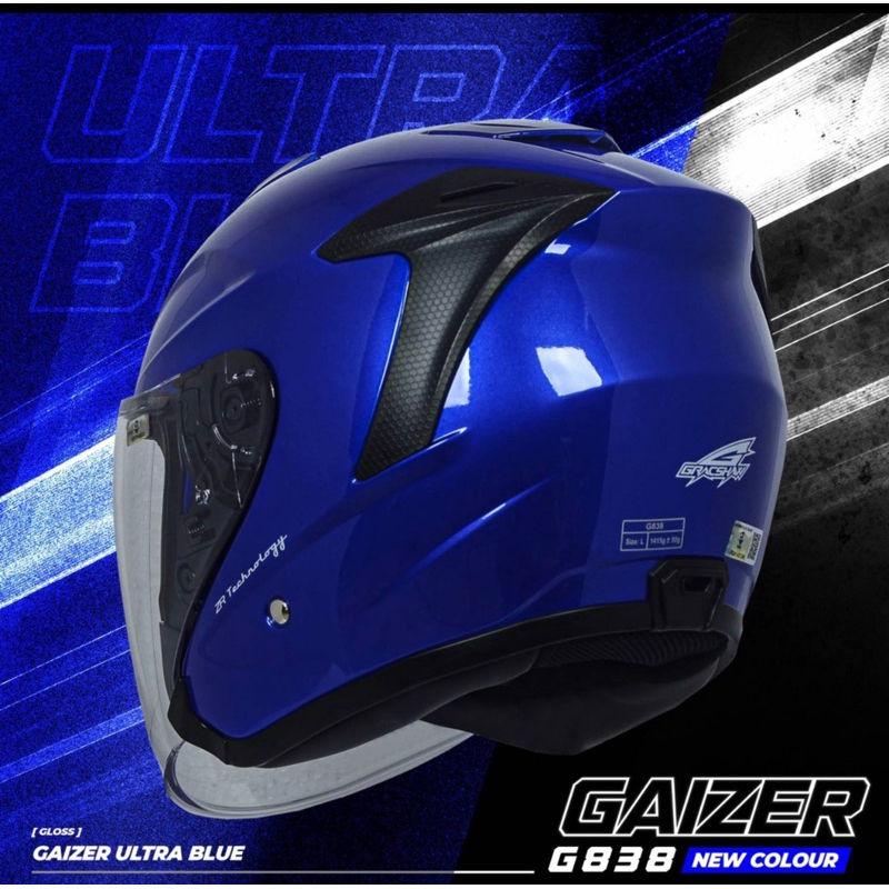 GRACSHAW GAIZER G838 OPEN FACE HELMET (12 COLOUR & 4 SAIZ ) | Shopee ...