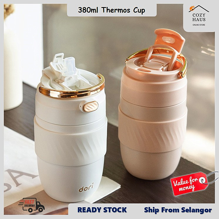 380ml 316 Stainless Steel Vacuum Insulated Tumbler Coffee Travel Mug Spill Proof Thermos Cup ...