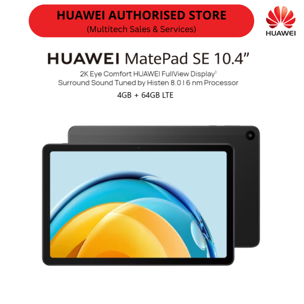 Huawei Matepad SE 2022 LTE 4GB + 64GB (Graphite Black) Can put Sim card ...