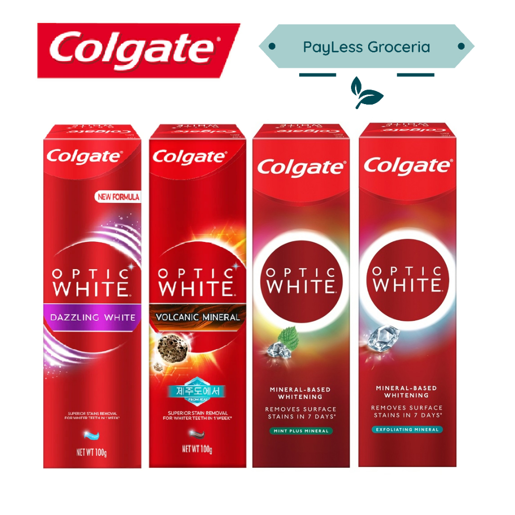 Colgate Optic White Volcanic Mineral / Plus Shine / Sparking / Purple ...