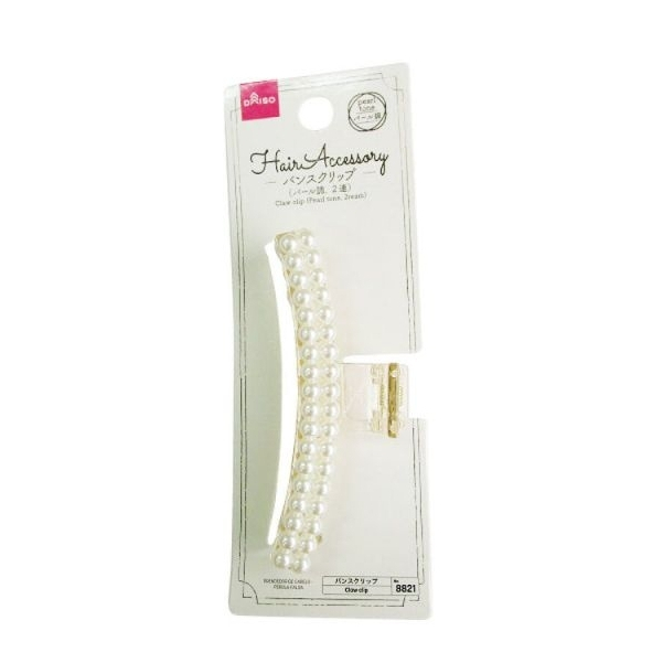 DAISO Hair Claw Clip - Pearl / Simple | Shopee Malaysia