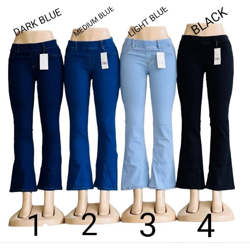 WOMEN BOOTCUT { JAGGING }PINGGANG GETAH KAIN TERBAIK BER GETAH READY ...