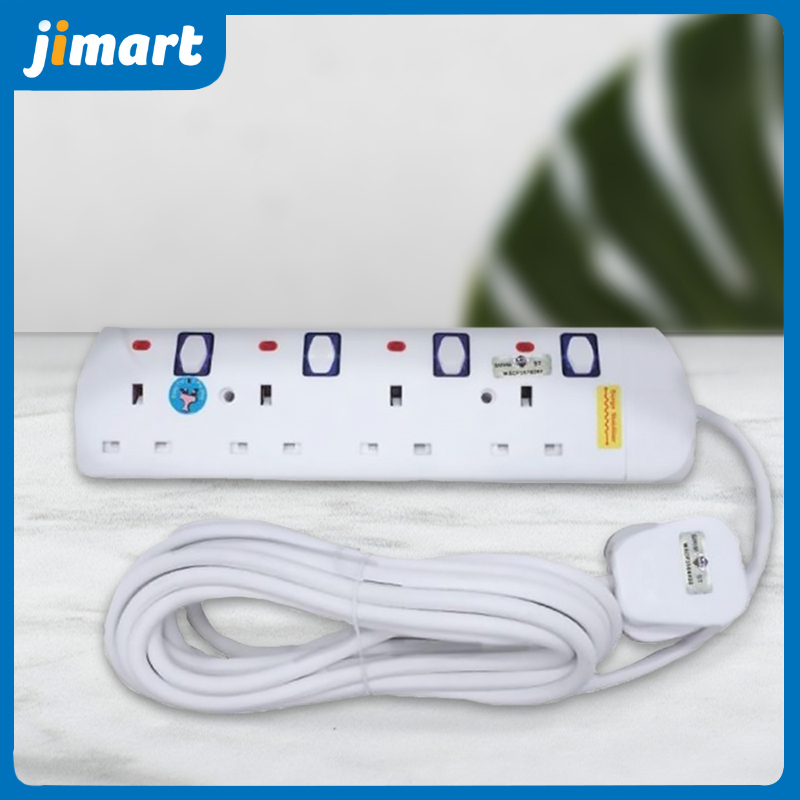 Jimart Sirim Portable Extension Wire Socket Portable Extension Trailing Socket 4 Socket 5 Meter