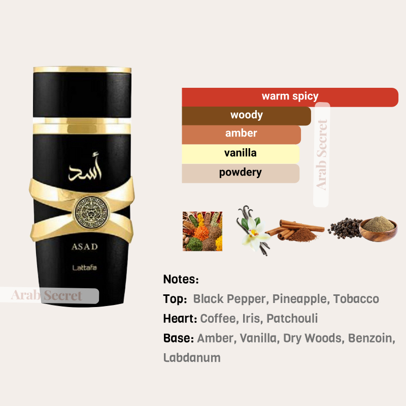 Asad Perfume Original Arab Minyak Wangi with 3D Sticker From Dubai ...