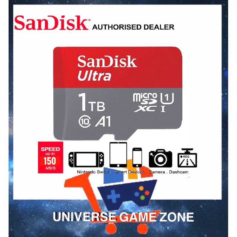 Sandisk 1TB MicroSDXC Ultra 150mb/s /MicroSD 1TB Memory Card /1TB ...