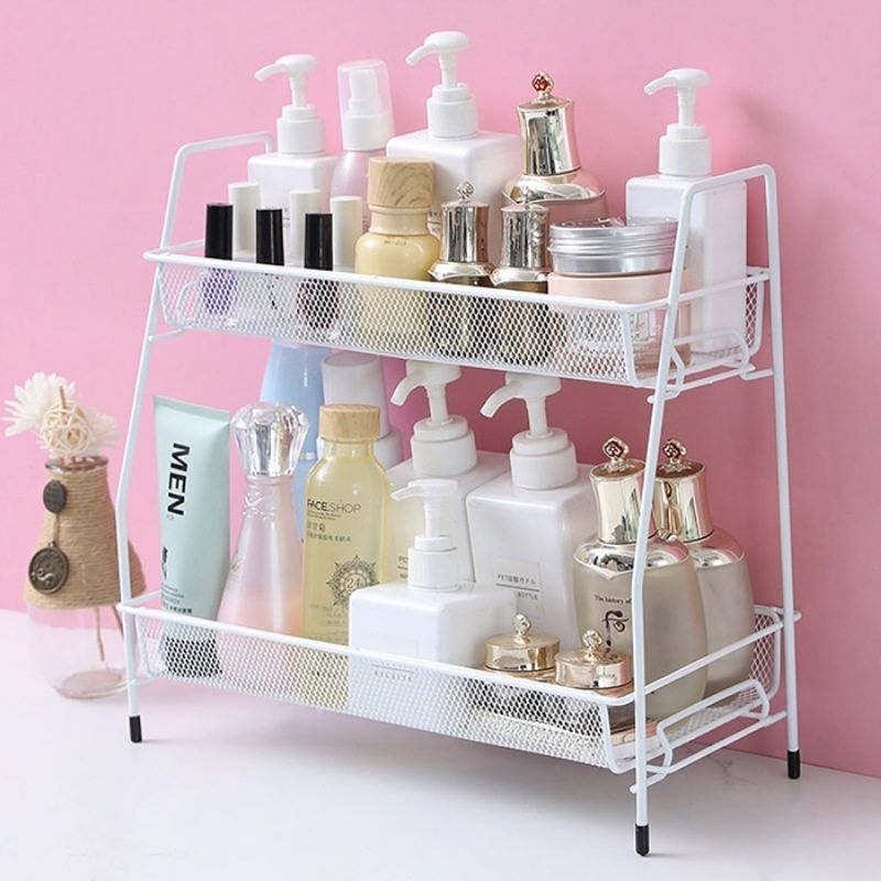 KITCHEN DOUBLE LAYER RACK / RAK DAPUR / BATHROOM RACK / SHELF STORAGE ...