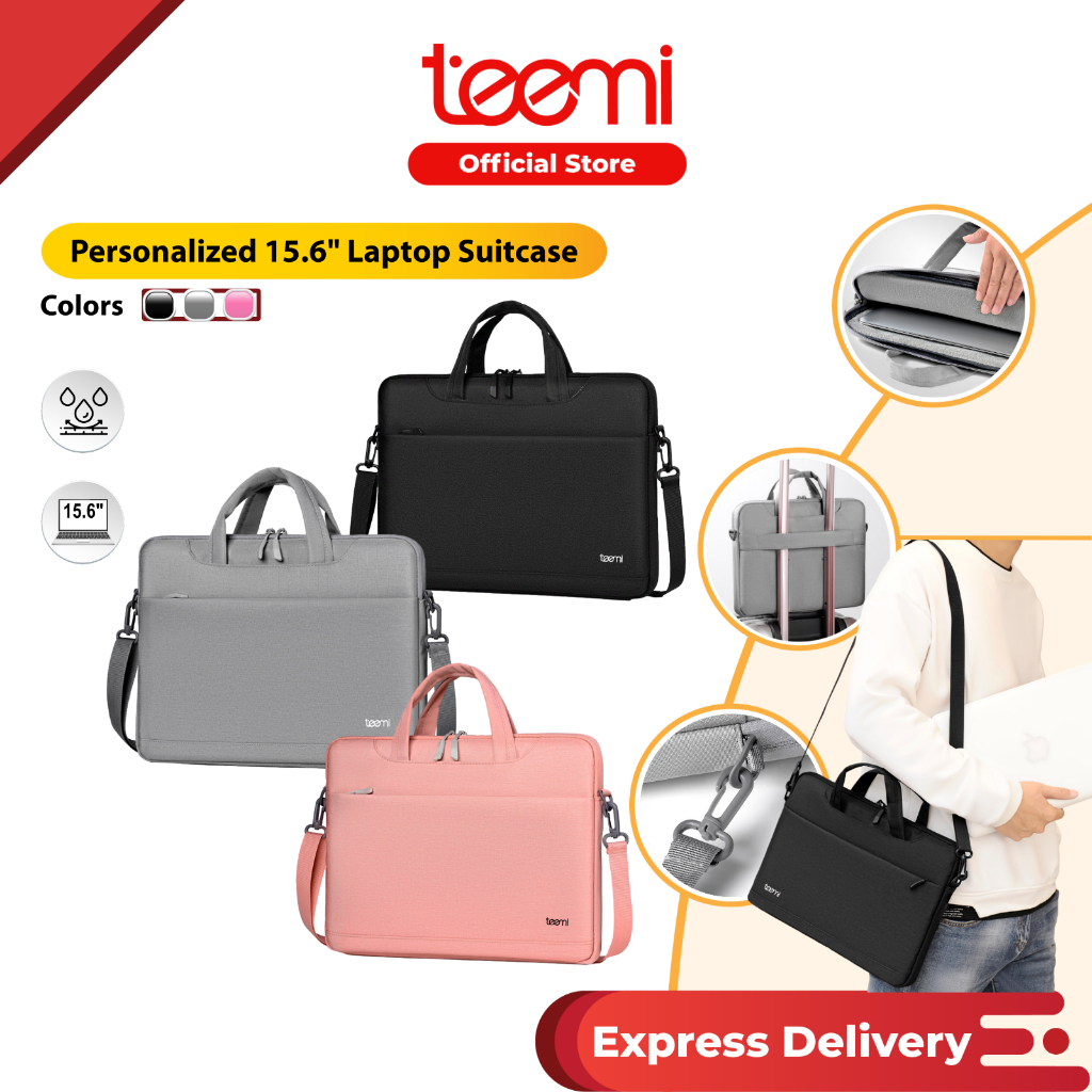 TEEMI 15.6 Inch Slim Laptop Bag Sling Suitcase Padded Thick Protective ...