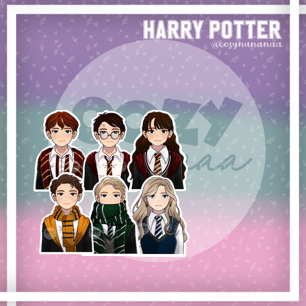 READY STOCK Harry Potter Fanart Stickers Cute Creative Sticker Set ...