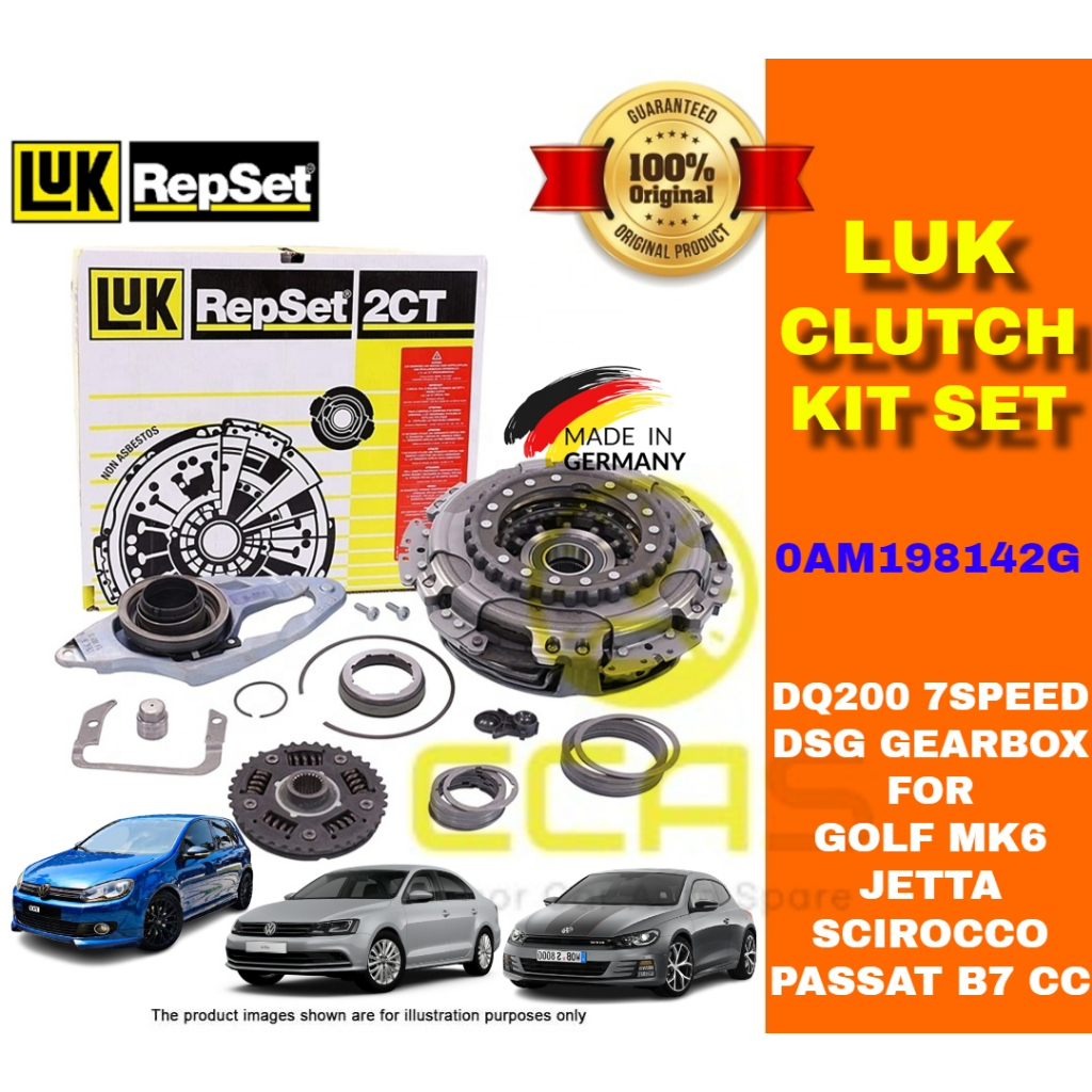 0AM198142G DRY DUAL CLUTCH REPAIR KIT FOR DQ200 7SPEED DSG GEARBOX FOR ...