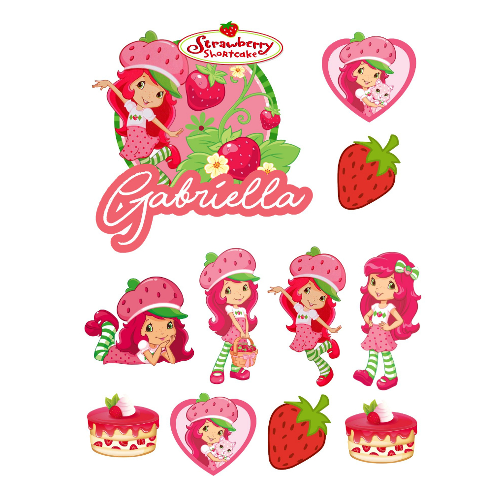 Strawberry ShortCake Custom Topper Birthday Cake | Shopee Malaysia