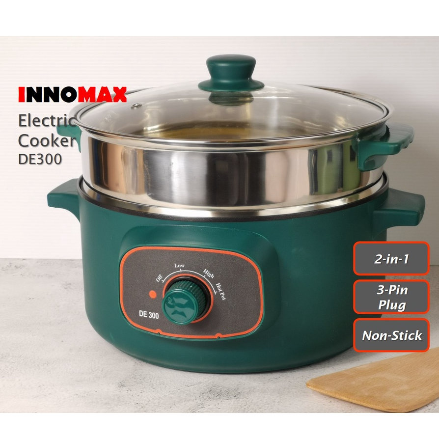 Innomax Electric Cooker Multi Function Cooker 2in1 Pot DE300 Steamer ...