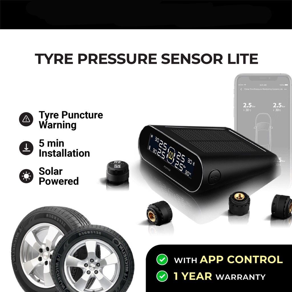 70mai TPMS Lite / TPMS M500 External Tyre Pressure Sensor T02 T04 with ...