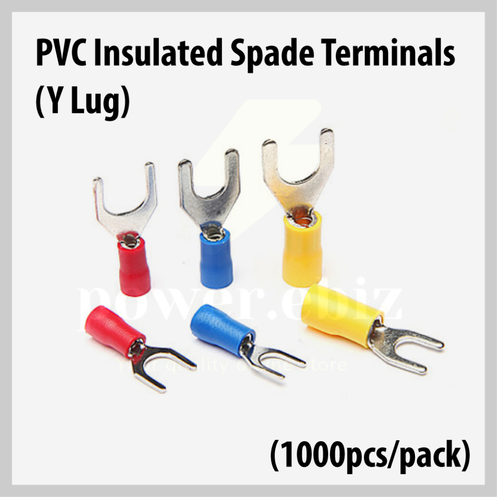 PVC Insulated Spade Terminals - Y Lug (1000pcs/pack) | Shopee Malaysia