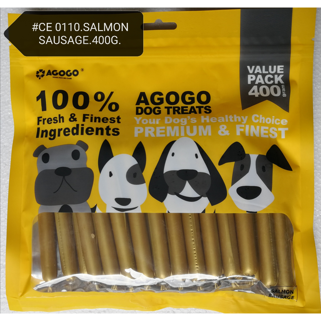 Agogo Dog Treat Salmon Sausage 400gram Snack Food Feed [Treats] Sosej ...
