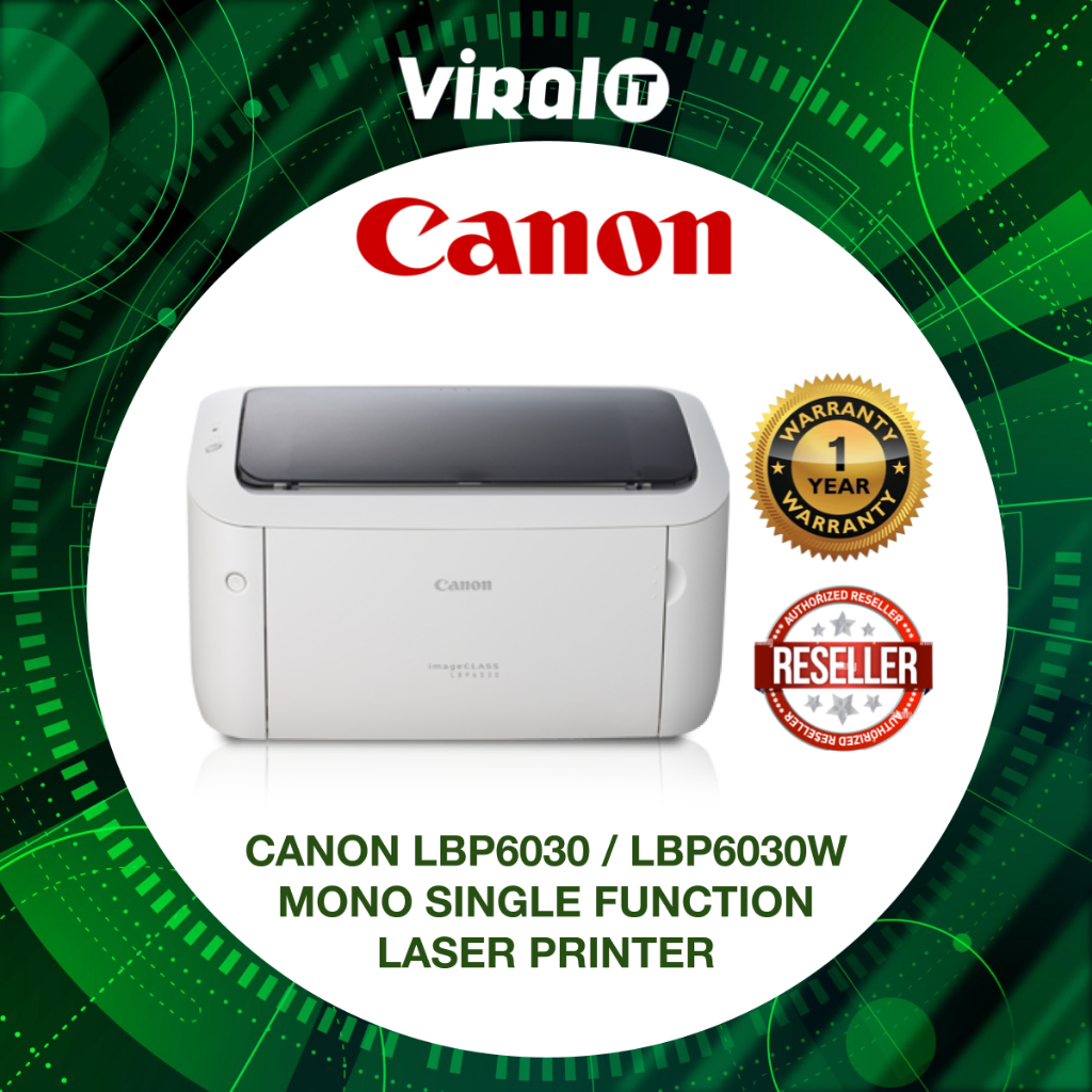 CANON LBP6030 / LBP6030W MONO SINGLE FUNCTION LASER PRINTER (PRINT) | Shopee Malaysia