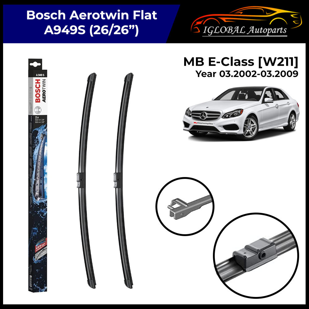 Mercedes-Benz E Class [W211] Year 03.2002-03.2009 A949S Bosch Aerotwin ...
