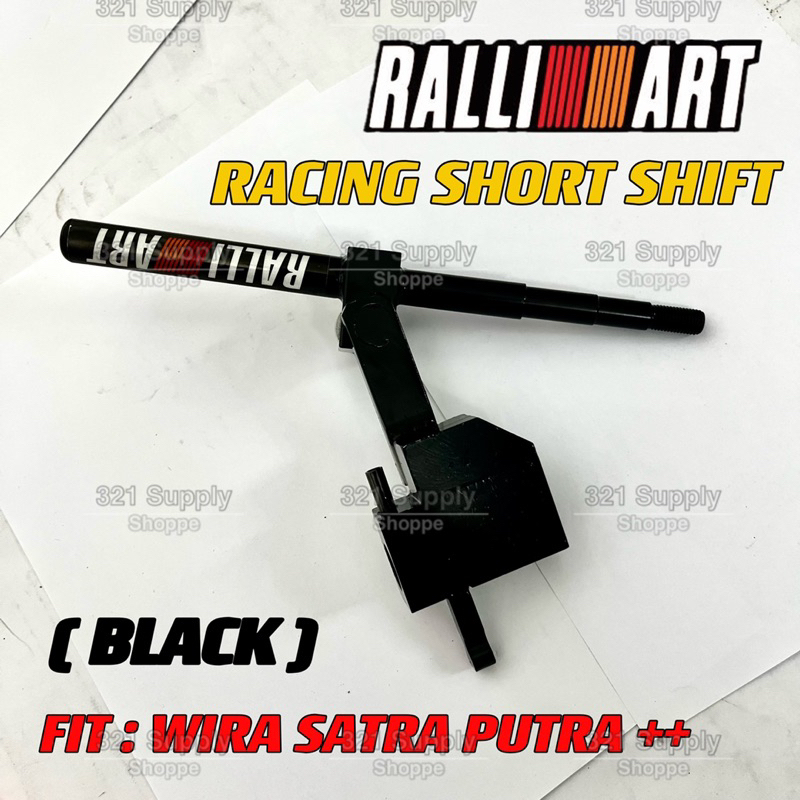 RALLIART WIRA GEAR LEVER SHORT SHIFT RACING BLACK / FIT : SATRIA ...