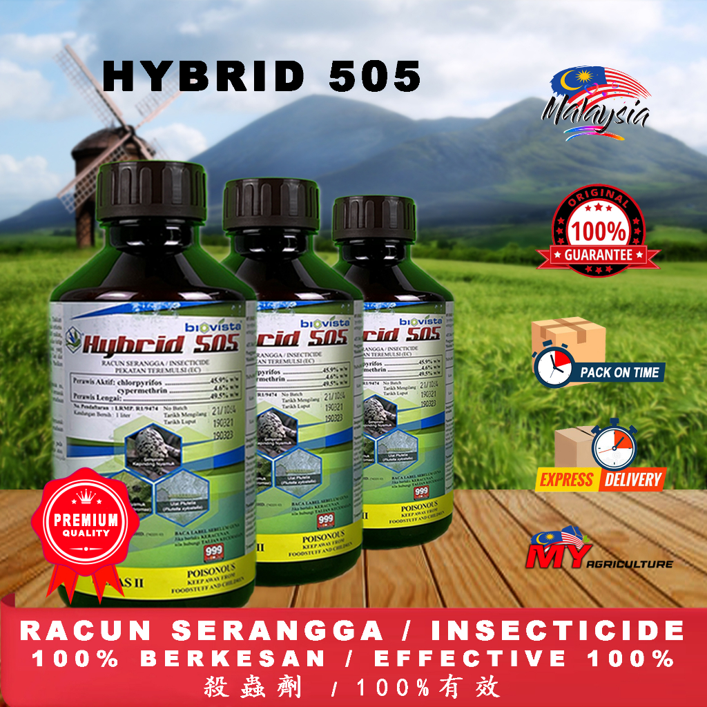BIOVISTA HYBRID 505 RACUN SERANGGA INSECTICIDE (1 LITER) - MY AGRICULTURE ( POISON UBAT RAWATAN ...
