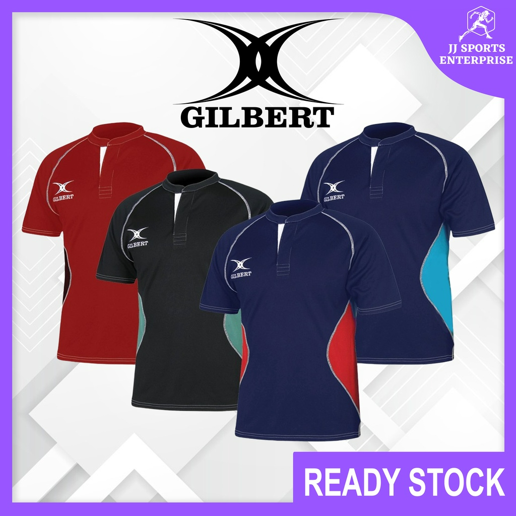 Gilbert Xact V2 Shirt Hoops Rugby Clothing Rugby Shirt Eyelet Polyester ...