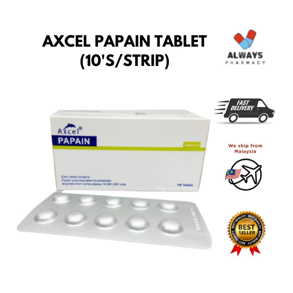 Axcel Papain Tablet [10's/Strip] | Shopee Malaysia