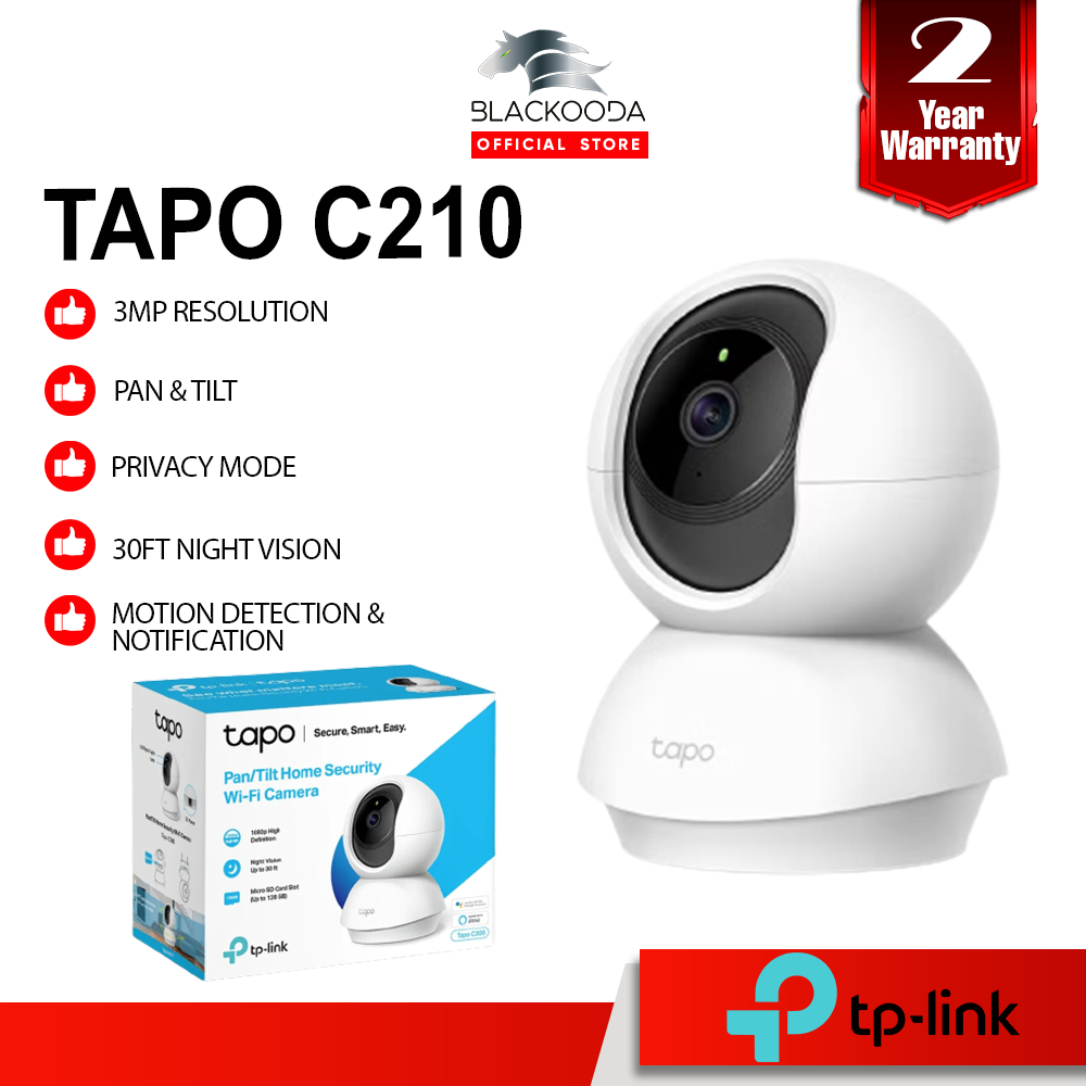 TP-Link Tapo C210 3MP SUPER HD Pan Tilt 360 Wireless Wifi Home Security Surveillance IP Camera ...