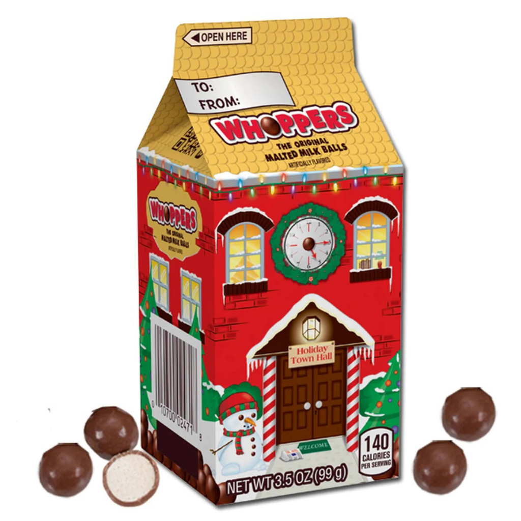 Whoppers The Original Chocolate Malted Milk Balls Holiday Town Hall ...