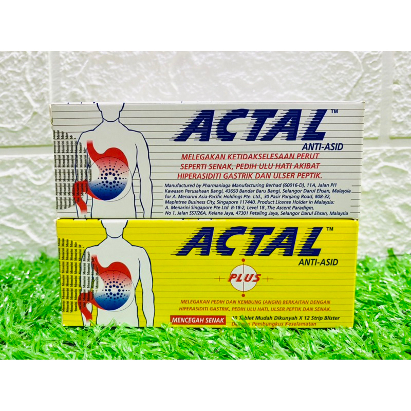 ACTAL ANTI-ACID PLUS [10CHEWABLE TABLET] [UBAT PERUT] [STOMACH GASTRIC ...
