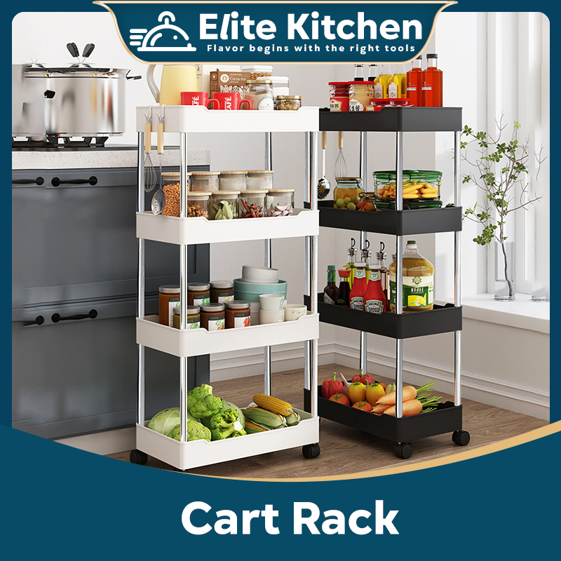 Elite Kitchen - Multilayers Large Wheel Trolley Cart Rack Storage Rack ...