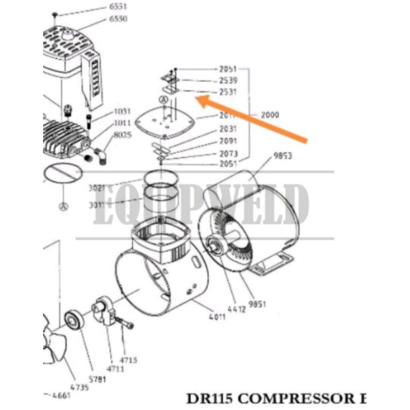 SPARE PART - SWAN PART 2000 FOR DR-115 AIR COMPRESSOR (ORIGINAL ...