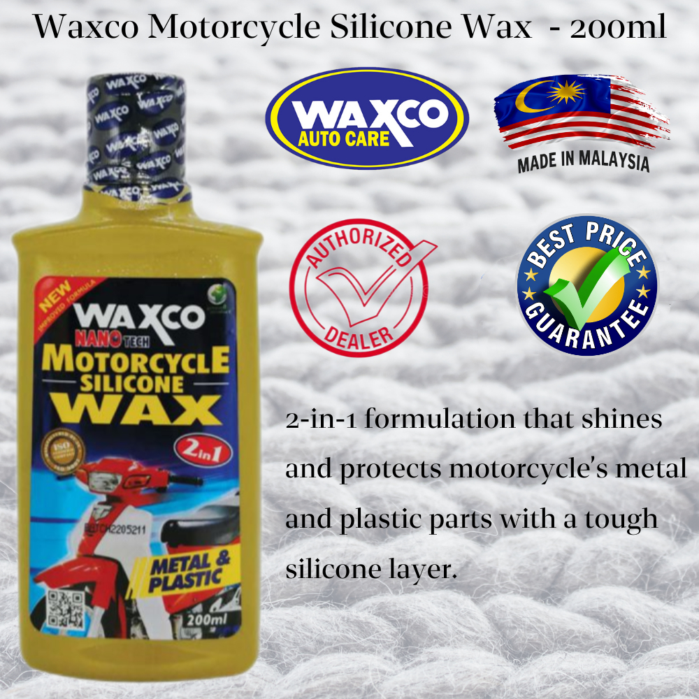 Waxco Motorcycle Silicone Wax (2IN1) / Motorcycle Care - 200ml | Shopee ...