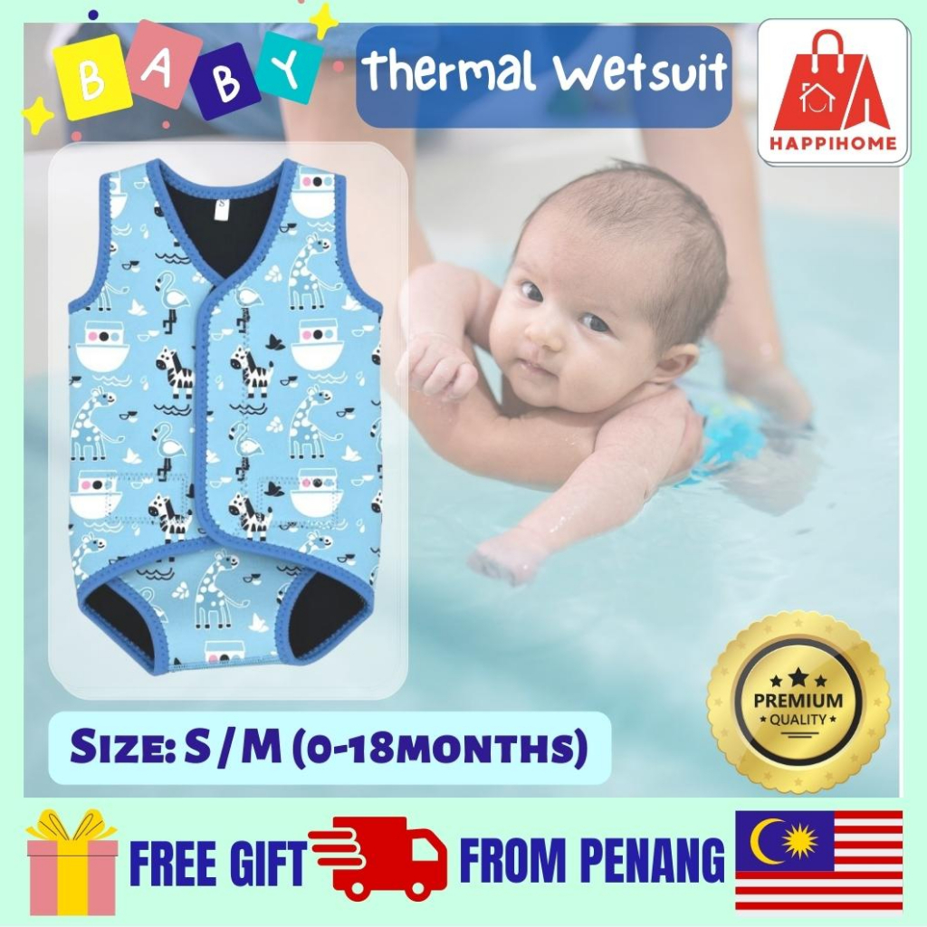 3mm Neoprene Baby Wetsuit Cute Animal Thick Thermal Swimwear Prevent ...