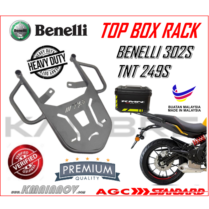 BENELLI TNT 249S BN 302S TOP BOX RACK MONORACK HEAVY DUTY HIGH QUALITY ...