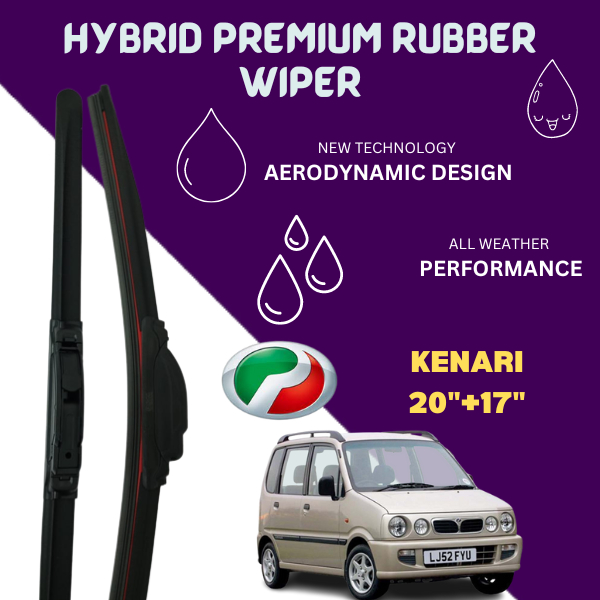 PERODUA KENARI JAPAN HYBRID PREMIUM QUALITY RUBBER WIPER ( 2PCS/SET ...
