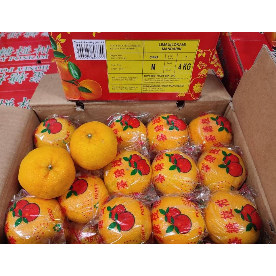 China Lokam 永春蜜糖椪柑 4kg (M/L/XL Size) | Shopee Malaysia