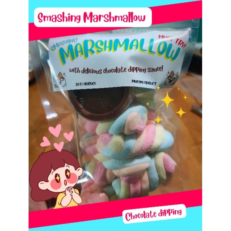 Marshmallow dengan dipping coklat (halal) | Shopee Malaysia