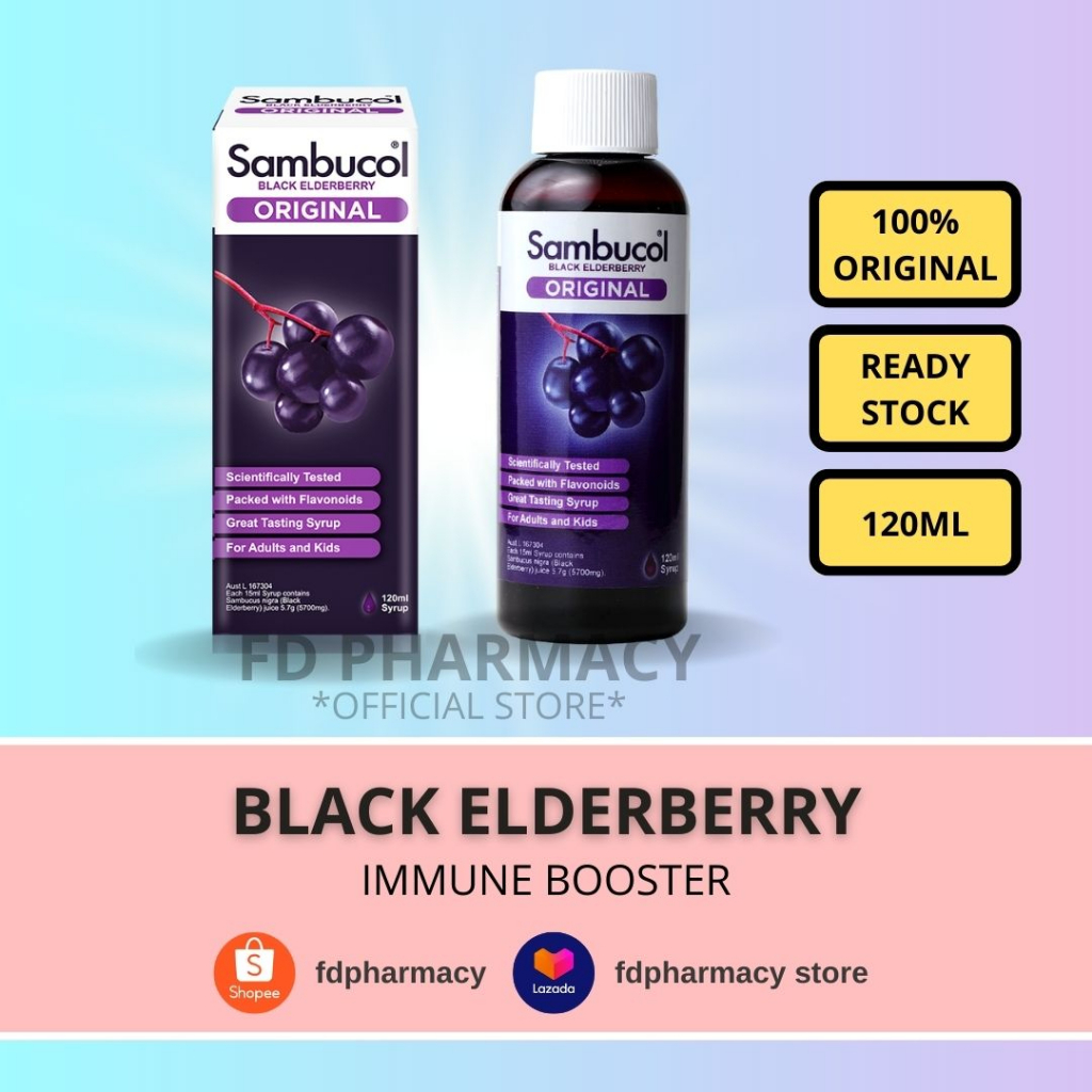 SAMBUCOL BLACK ELDERBERRY ORIGINAL SYRUP (120ML) / SAMBUCOL BLACK ...