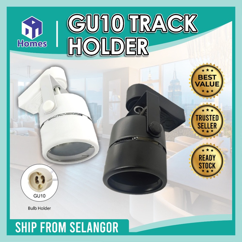 Track Light Holder Rail Spotlights Lamp GU10 Holder Ceiling Lights ...