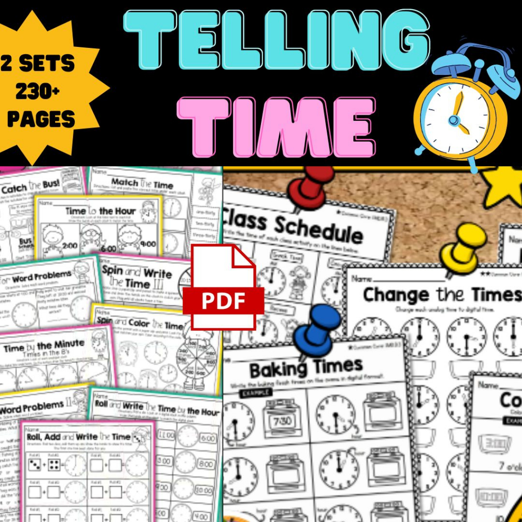 192- Telling time Learning Clock activity Mathematics worksheet 230 ...