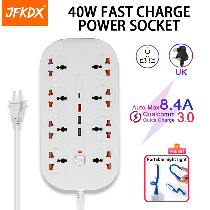 3000W British 3 pin universal outlet 3/8AC power socket extension plug ...